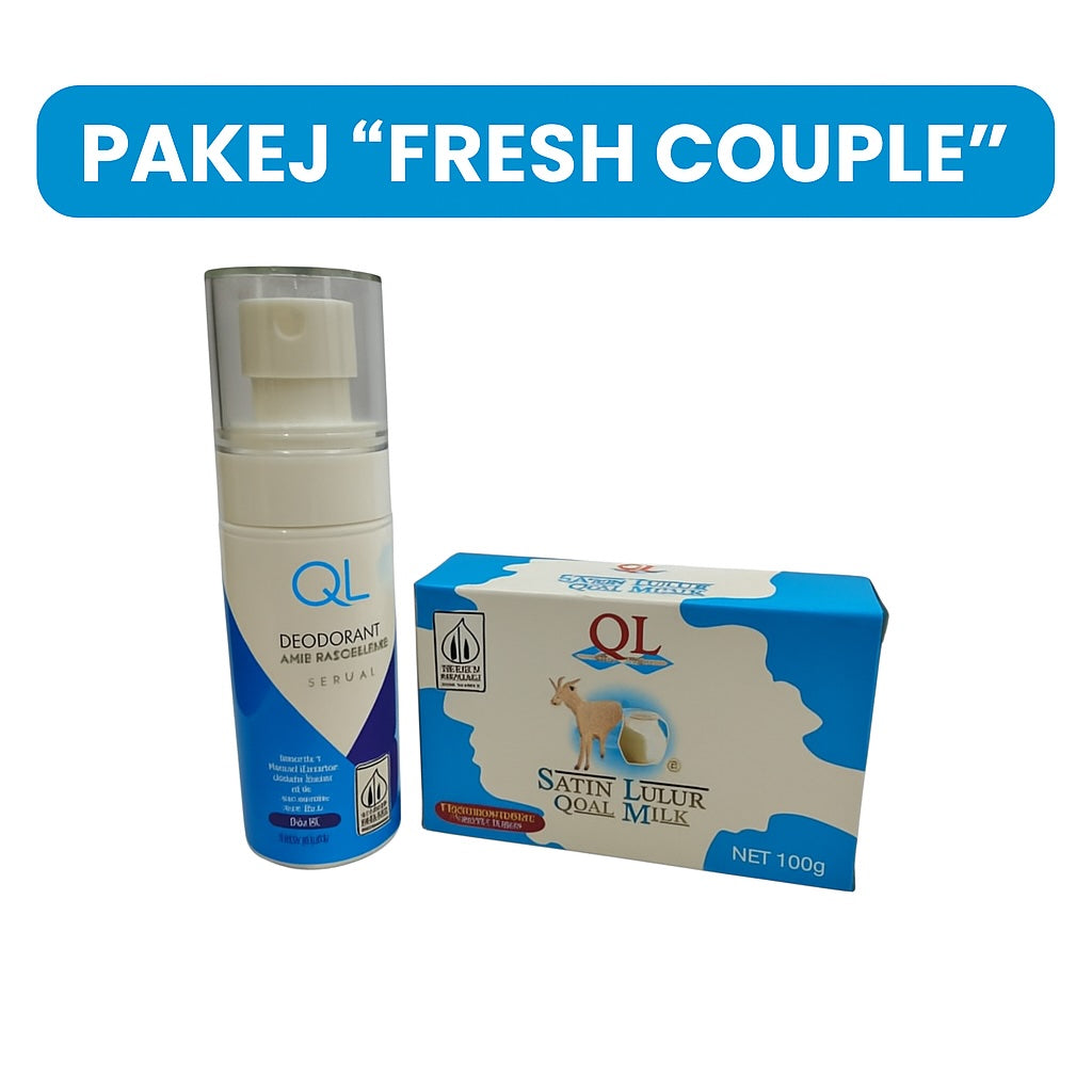 PAKEJ FRESH COUPLE gabungan QL Sabun Lulur Goat Milk 100g dan QL ...